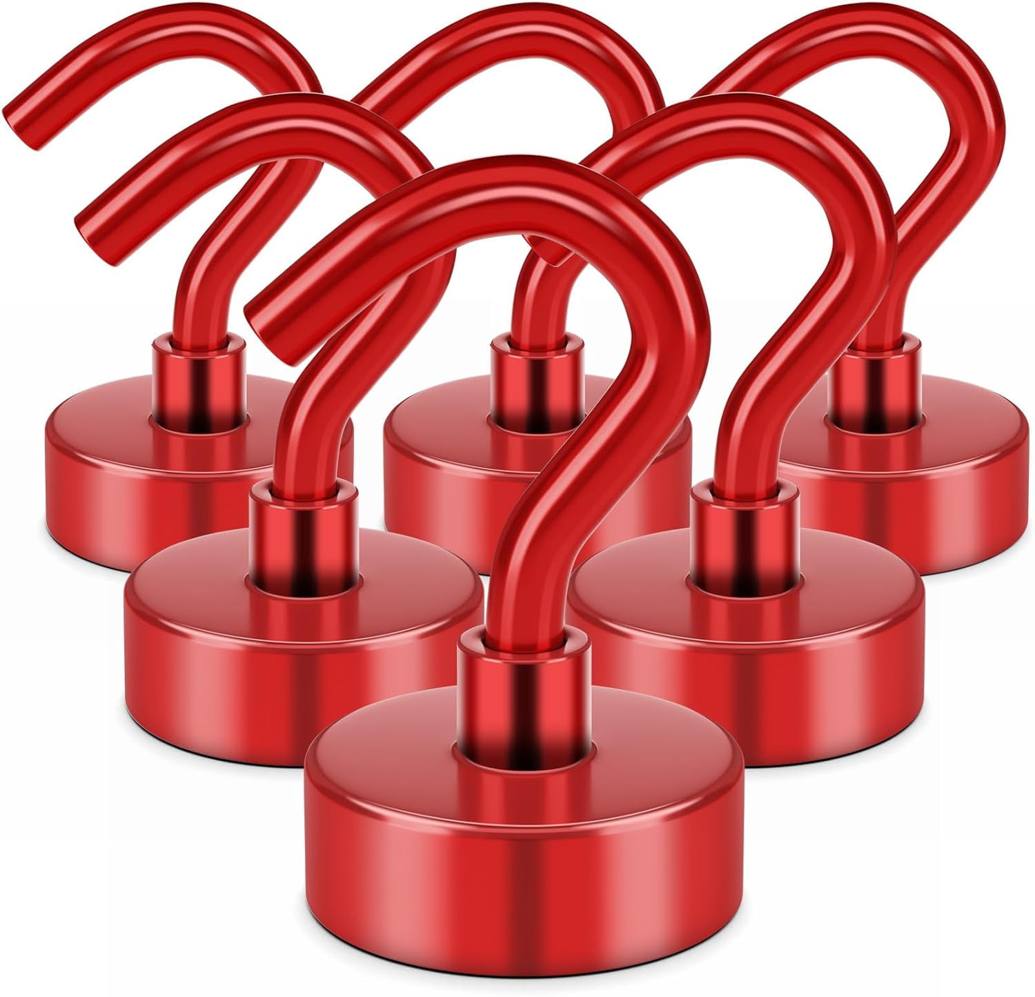 FINDMAG Magnetic Hooks, Heay Duty Magnets with Hook for Refrigerator ...