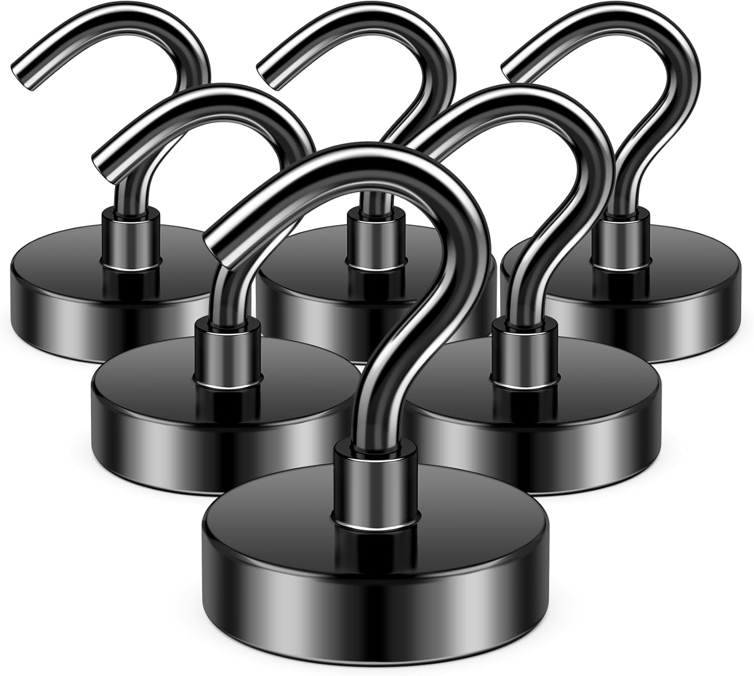 FINDMAG Magnetic Hooks N52, 50lbs Heavy Duty Rare Earth Magnetic Hooks ...