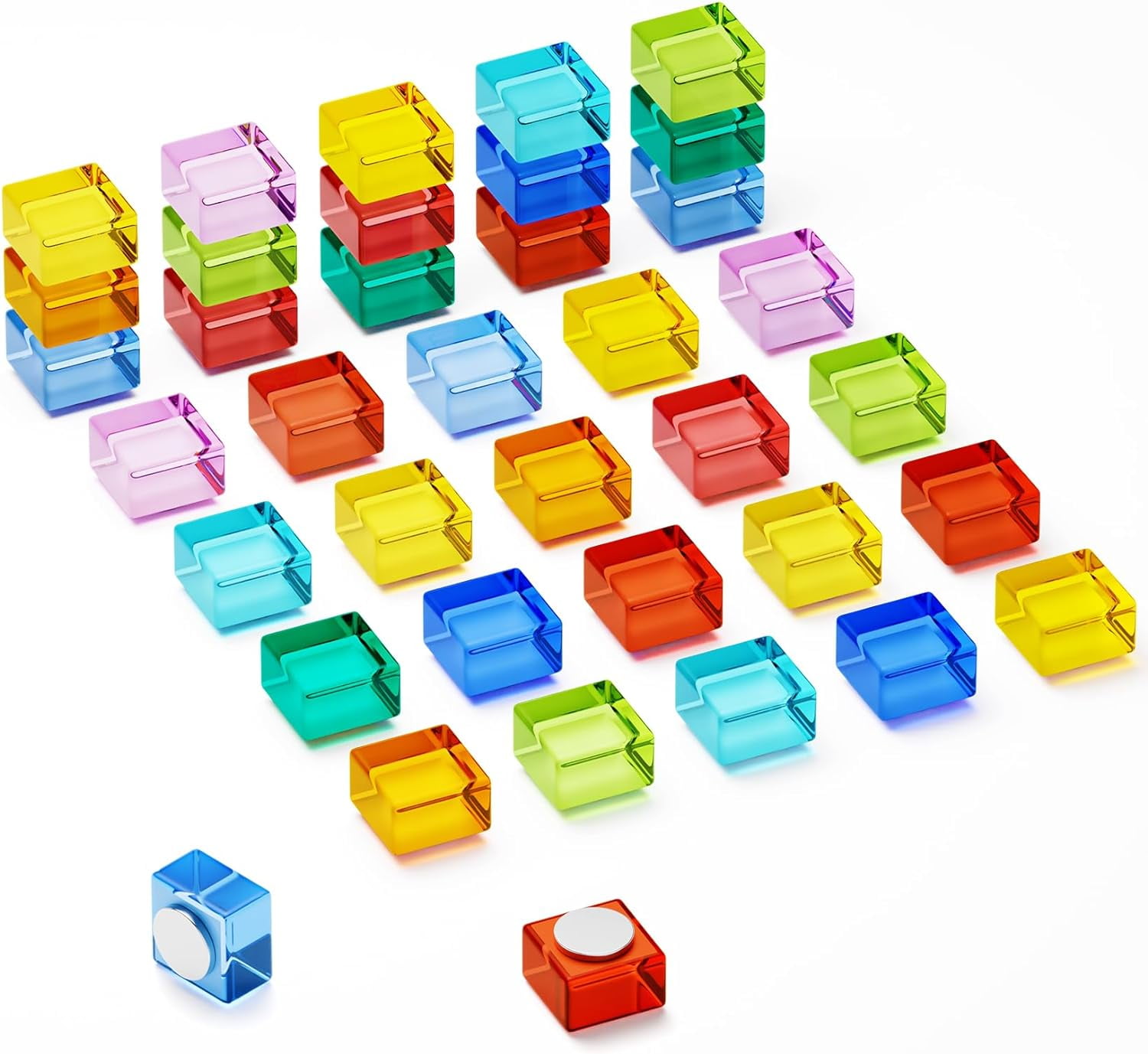 FINDMAG Refrigerator Magnets Colorful Fridge Magnets Locker Glass ...