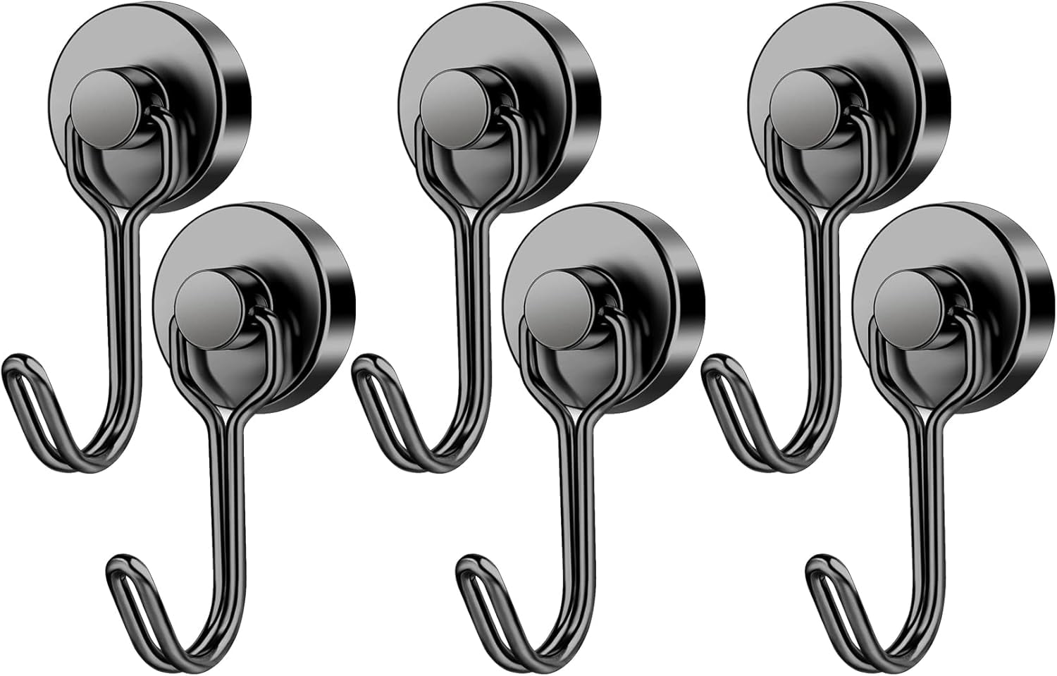 FINDMAG Strong Neodymium Swivel Magnetic Hooks for Hanging, N52 40LBS ...