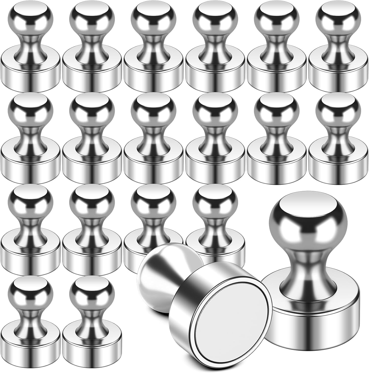 FINDMAG Tacks Magnets, Neodymium Magnetic Push Pins, 20 Pack Push Pin ...