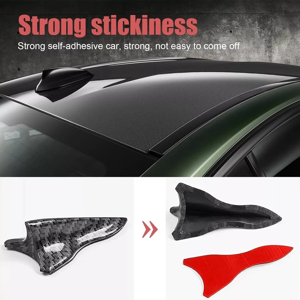 FINE MAKER 10 Mini Carbon Fiber Shark Fins for Cars General Motors Roof ...
