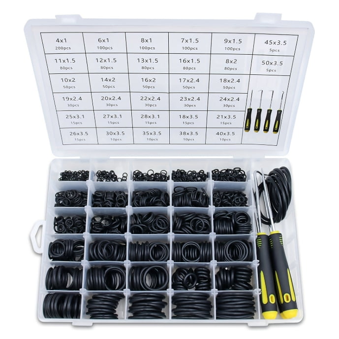 FINE MAKER 1540-piece rubber O-ring kit, with four types of ...