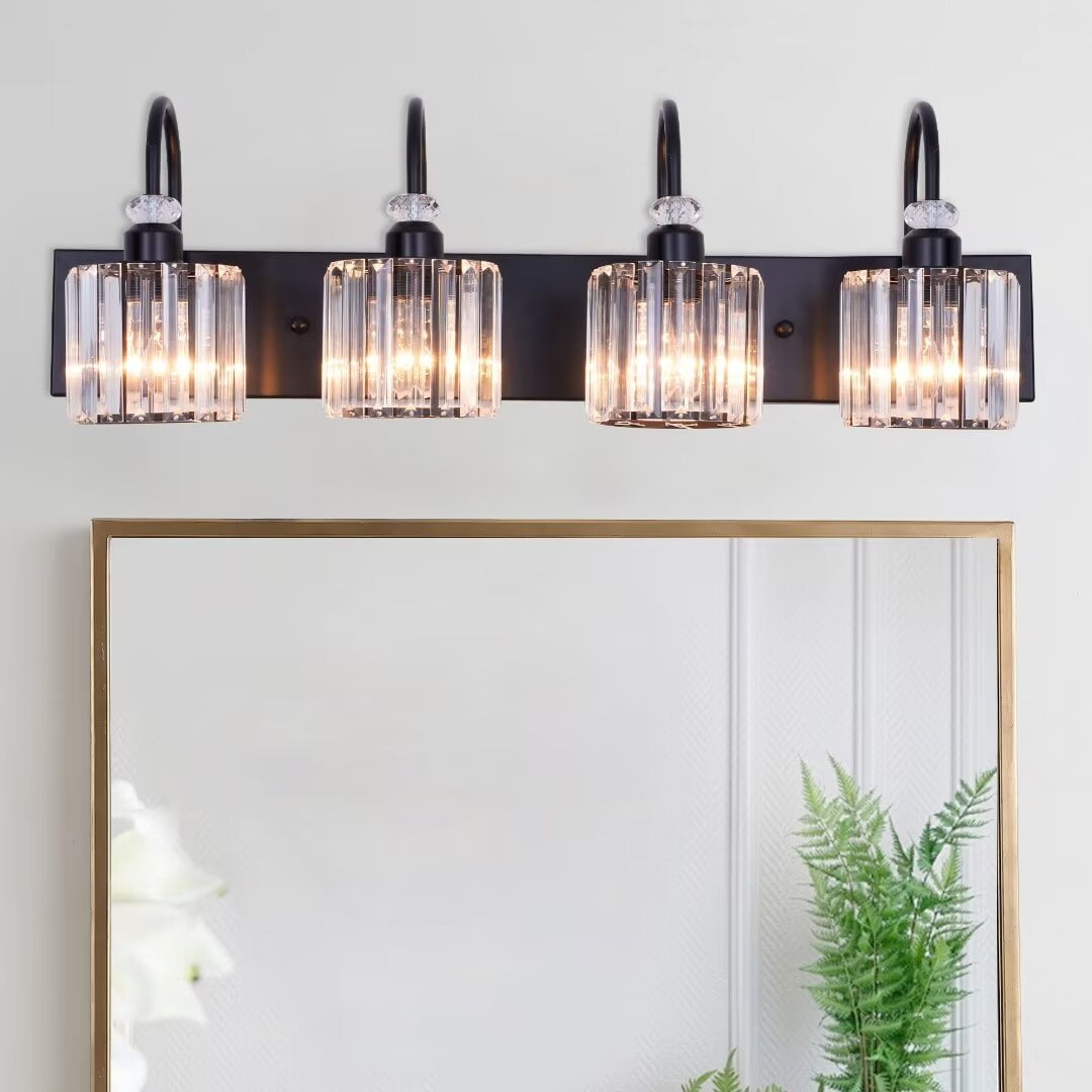 FINE MAKER 4 light modern bathroom vanity fixture, above mirror LED ...