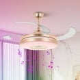 FINE MAKER 42-inch modern smart retractable ceiling fan, living room ...