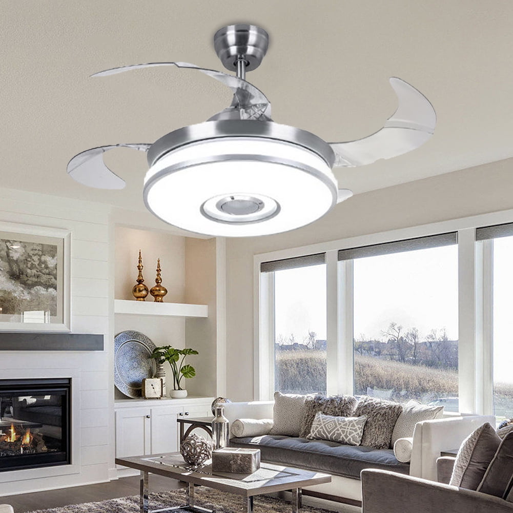 FINE MAKER 42-inch smart bluetooth speaker ceiling fan with light ...