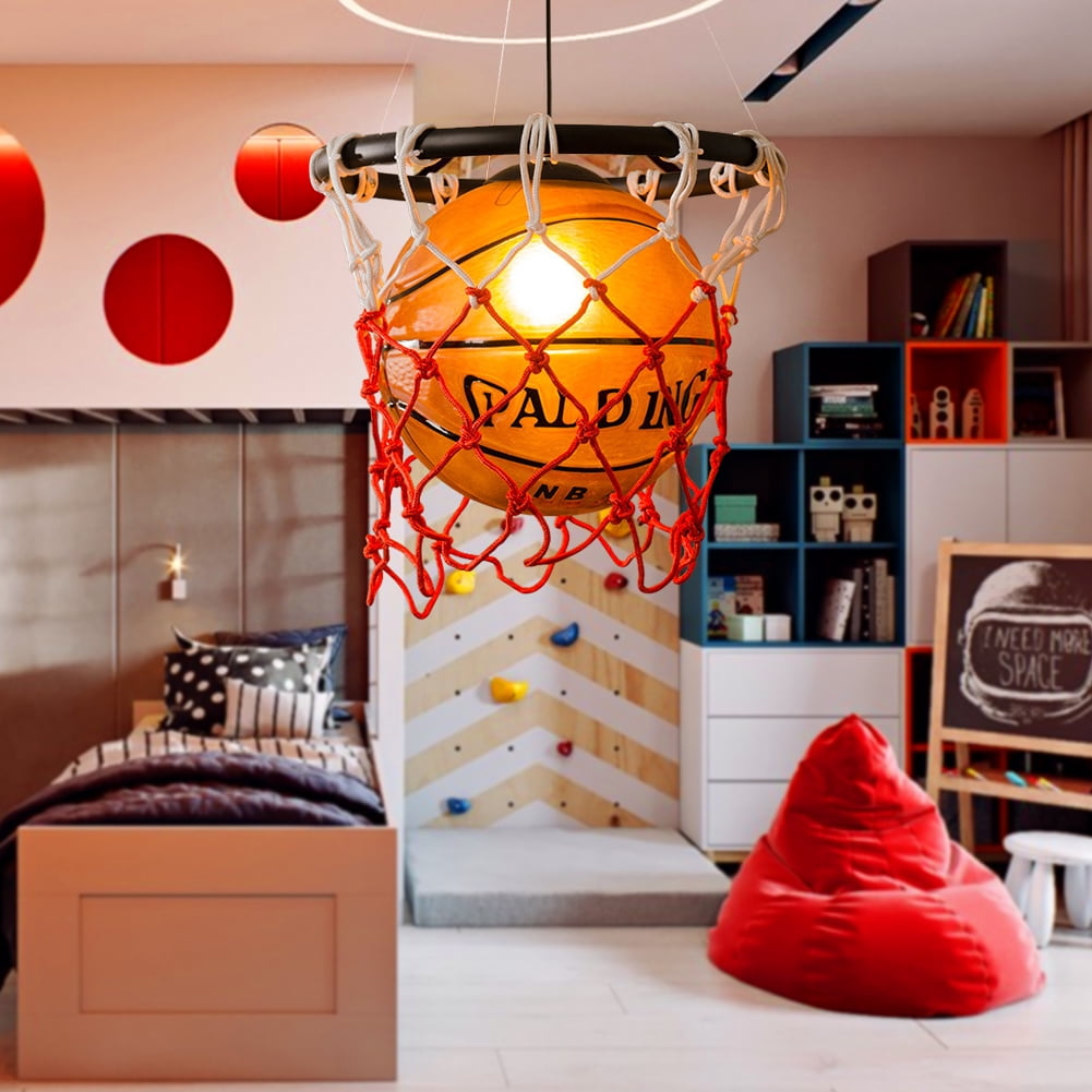 FINE MAKER Basketball Pendant Light Glass Industrial Chandelier Sport ...
