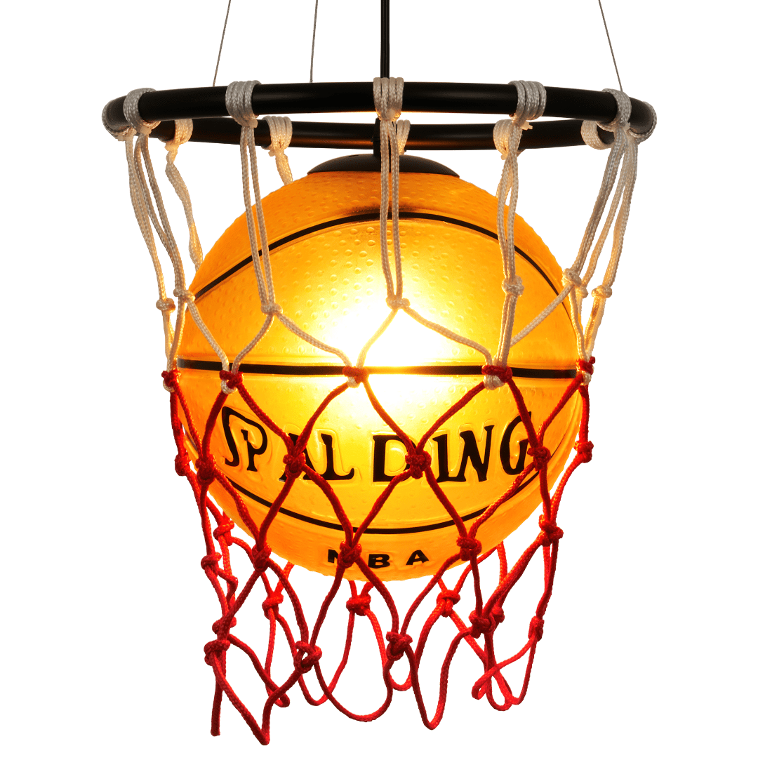 FINE MAKER Basketball Pendant Light Glass Industrial Chandelier Sport ...