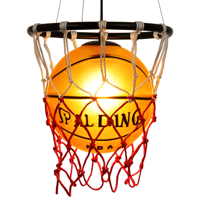 FINE MAKER Basketball Pendant Light Glass Industrial Chandelier Sport ...