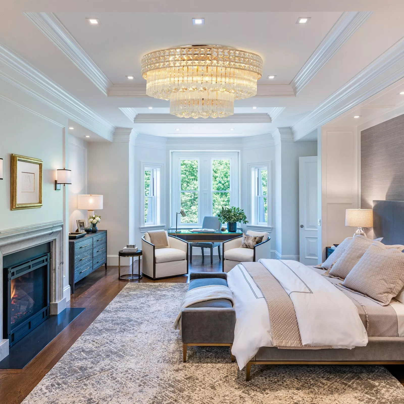 FINE MAKER K9 Crystal Ceiling Fixture Light Pendant Lamp Chandelier ...