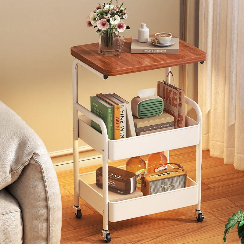 FINE MAKER Modern three-tier rolling storage trolley with tabletop ...