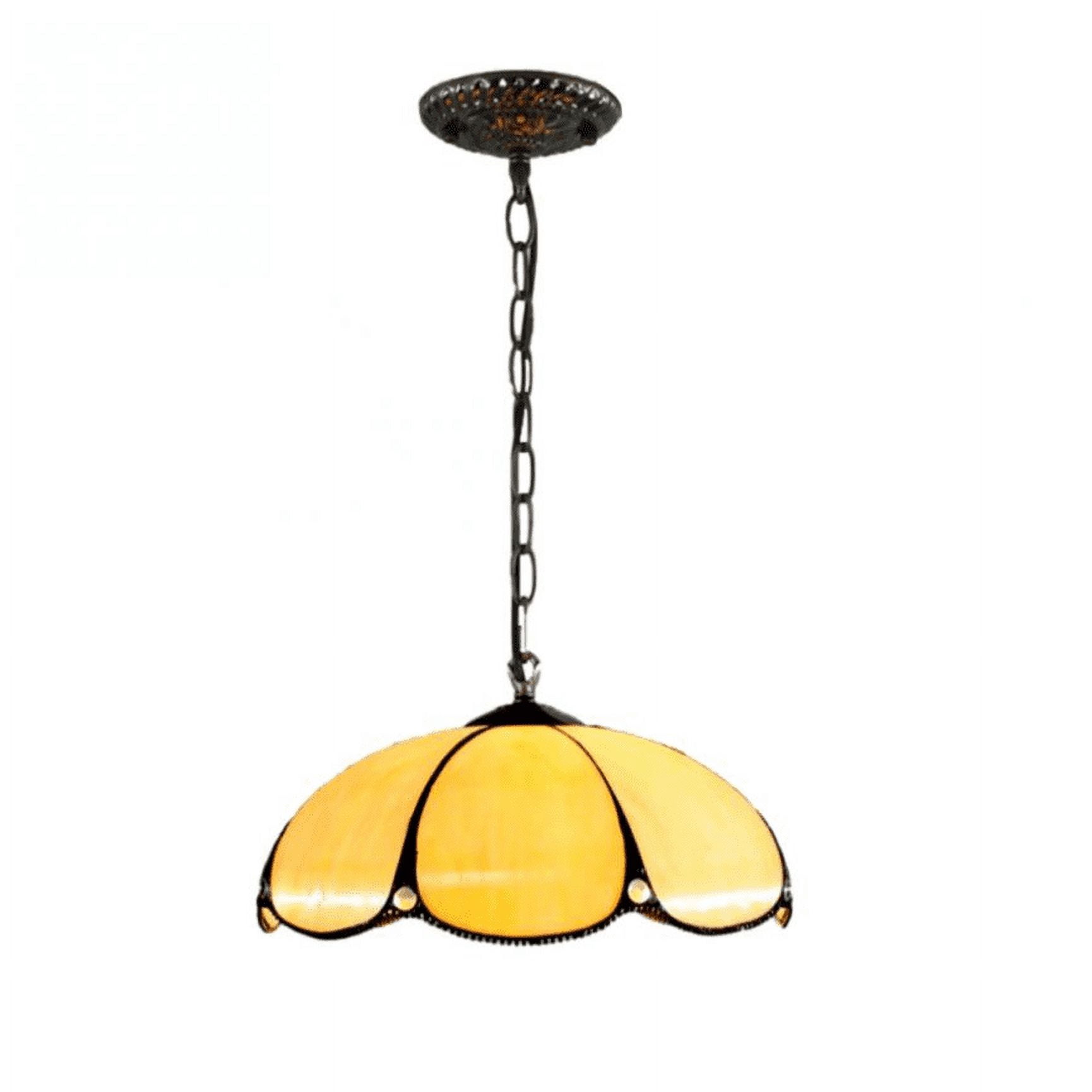 FINE MAKER Pendant Light Retro Stained Glass Single Hanging Ceiling ...