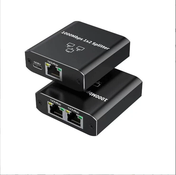 FINE MAKER RJ45 Gigabit Ethernet Splitter 1000Mbps LAN Network Internet ...