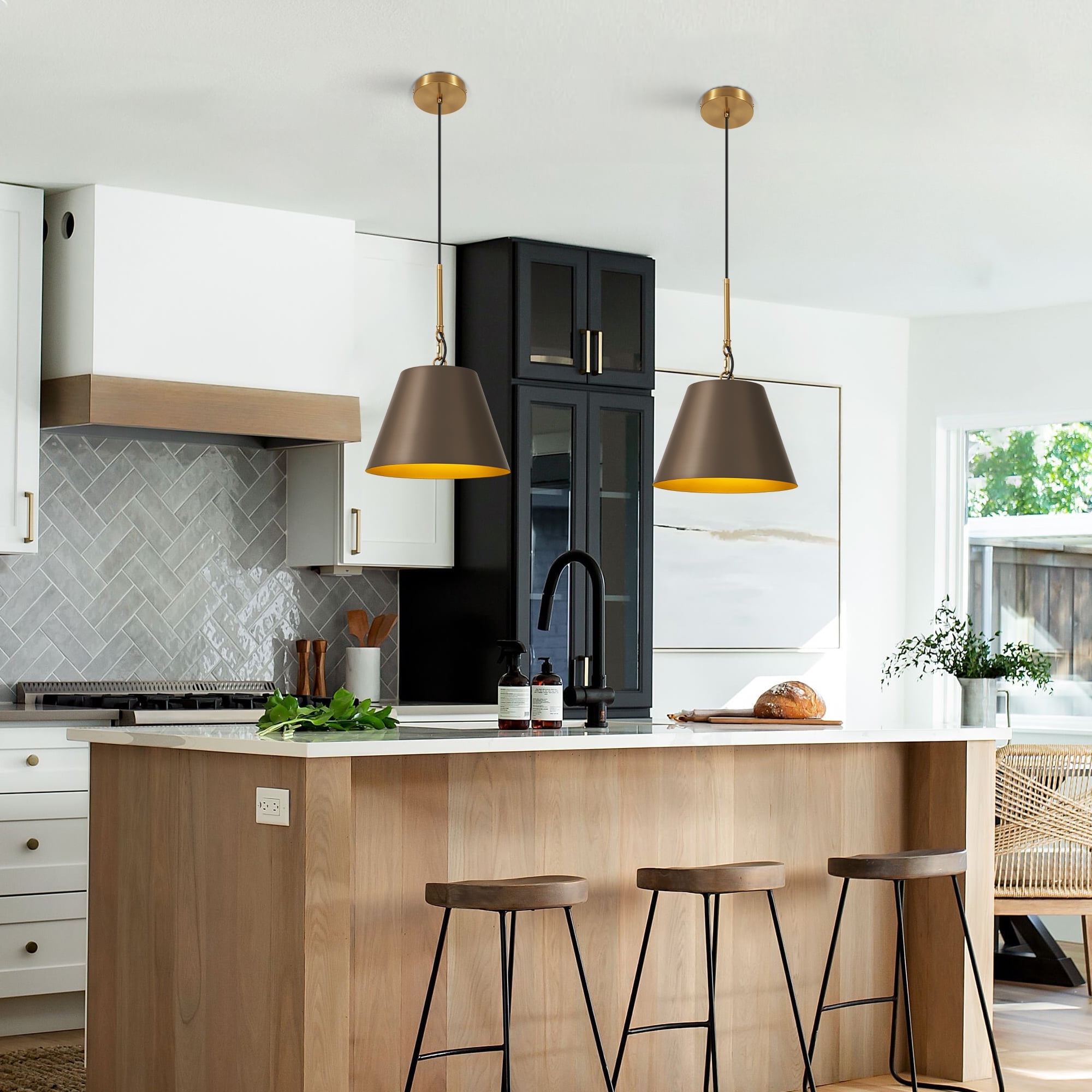 FINE MAKER 11-inch retro European style single-head chandelier, dining ...