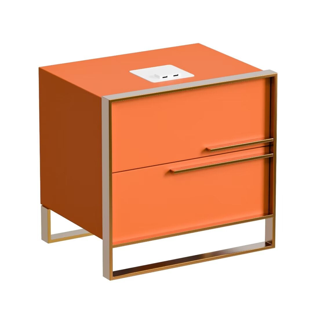 FINE MAKER Smart Bedside Table, Modern Luxury Bedroom Multifunctional ...