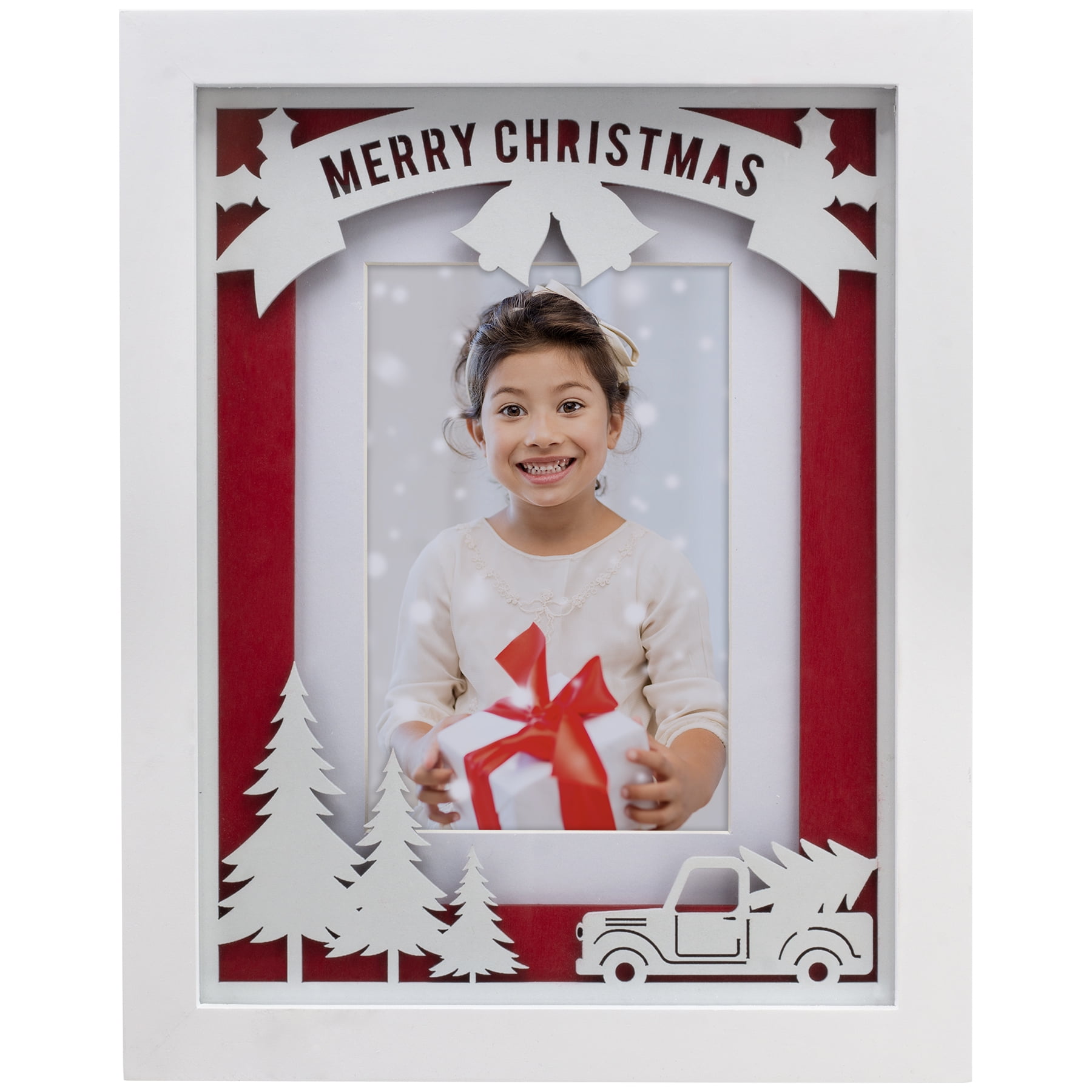 FINE PHOTO GIFTS Merry Christmas Laser Cut 5" x 7" Picture Frame ...
