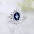 FINE SILVER JEWELLERS Luxury Blue Star Ring in 925 Sterling Silver ...