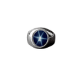 FINE SILVER JEWELLERS Men’s Star Sapphire Ring 925 Sterling Silver Blue ...