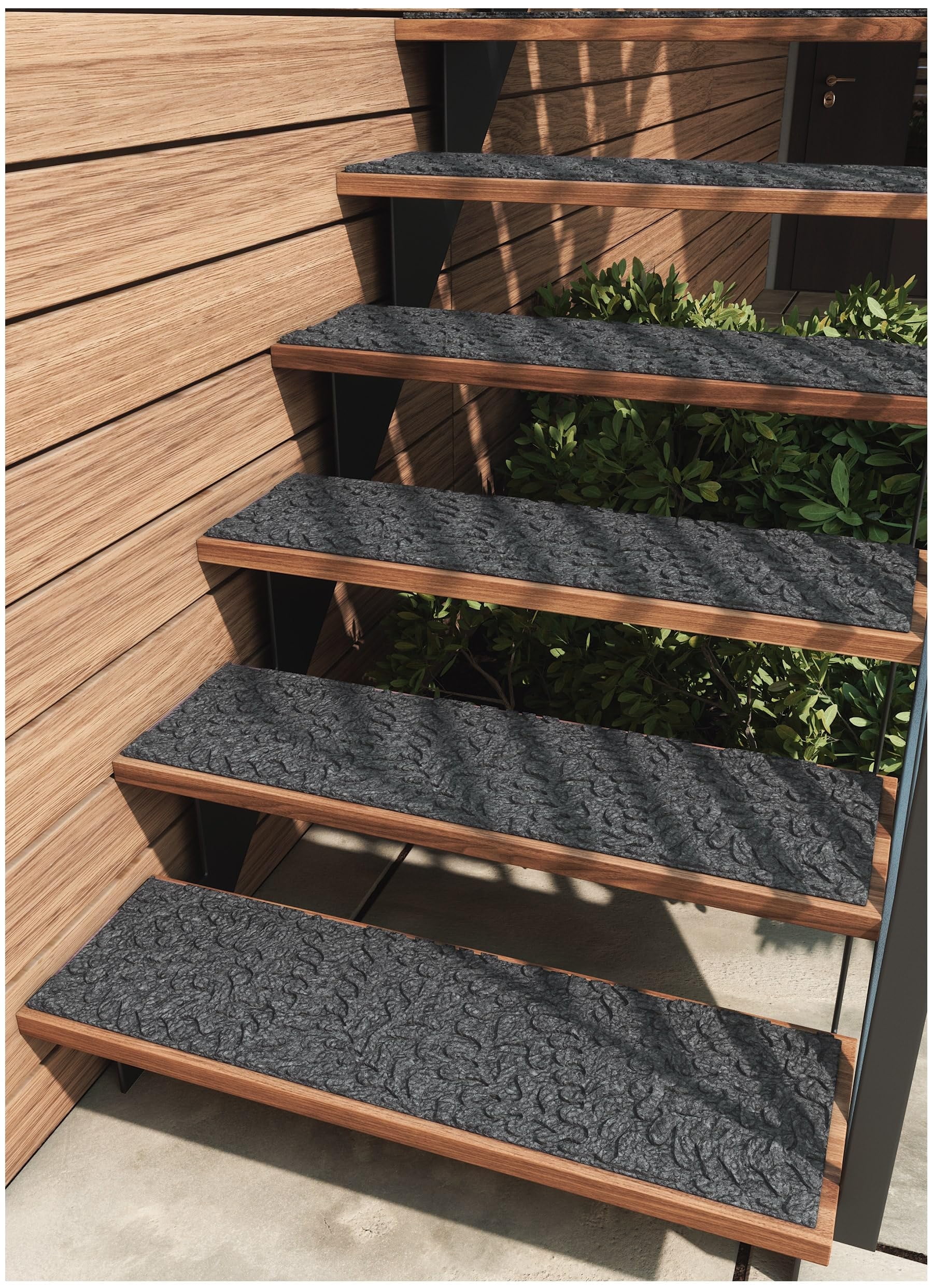 FINEHOUS Outdoor Stair Treads Non-Slip 42”x10” (6-Pack) – Waterhog ...