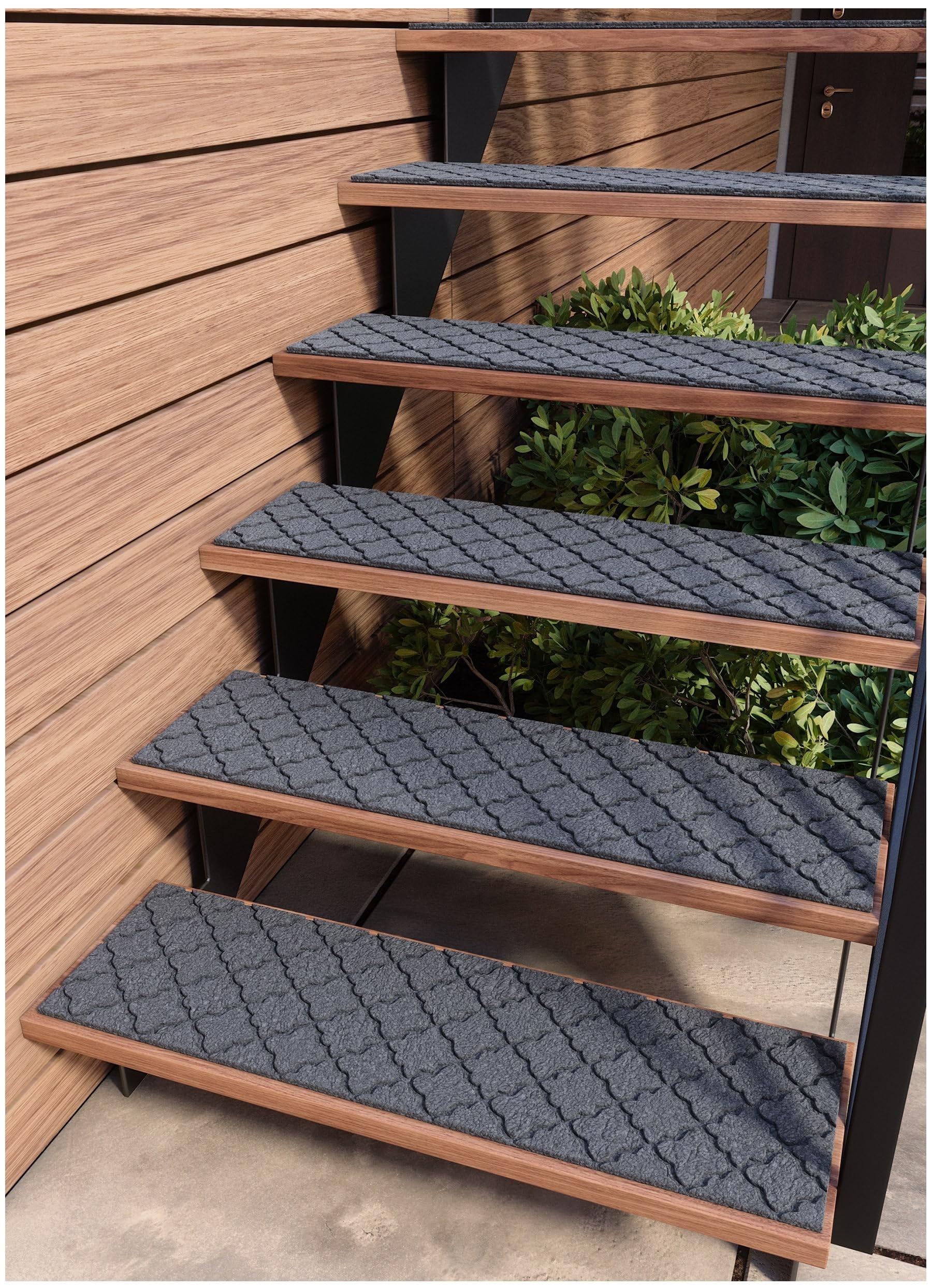 FINEHOUS Outdoor Stair Treads Non-Slip 42”x10” (6-Pack) – Waterhog ...