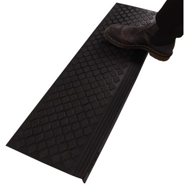 Rubber-Cal "Ramp-Cleat" Non-Slip Outdoor Rubber Mats - 1/8 in x 3 ft x ...