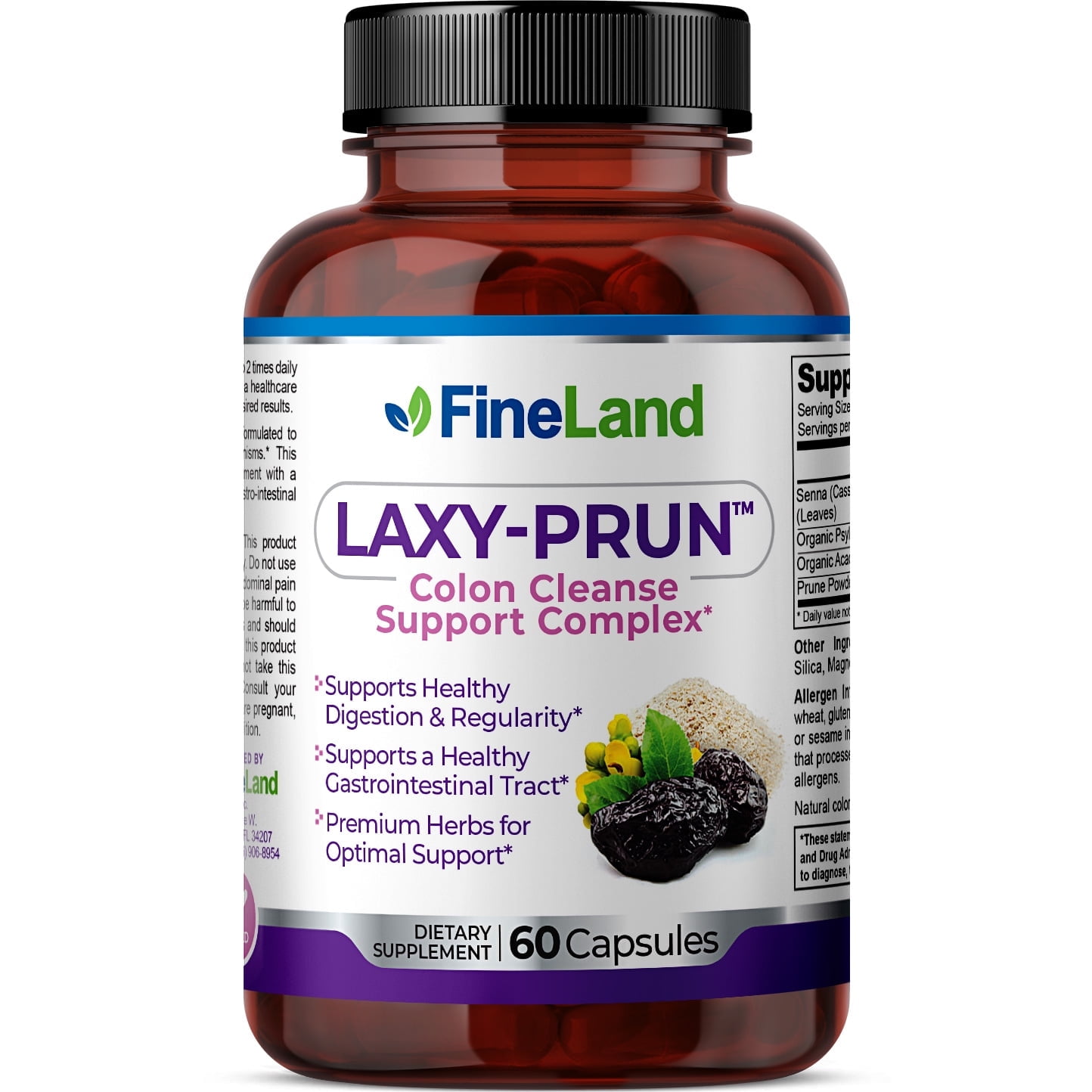 Fineland LAXY-PRUN Colon Cleanse Support Complex, Digestion Support ...