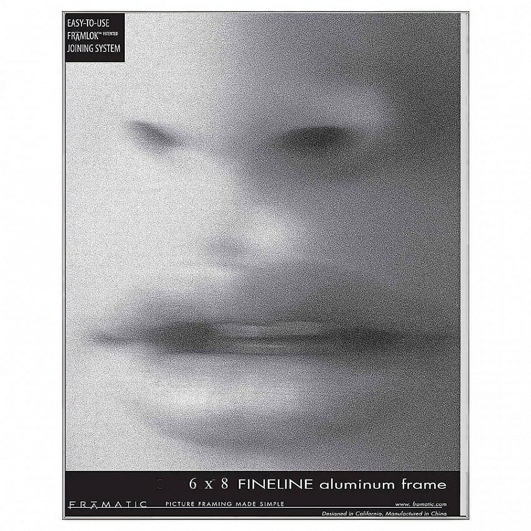 FINELINE Silver Aluminum 6x8 by Framatic - 6x8 - Walmart.com