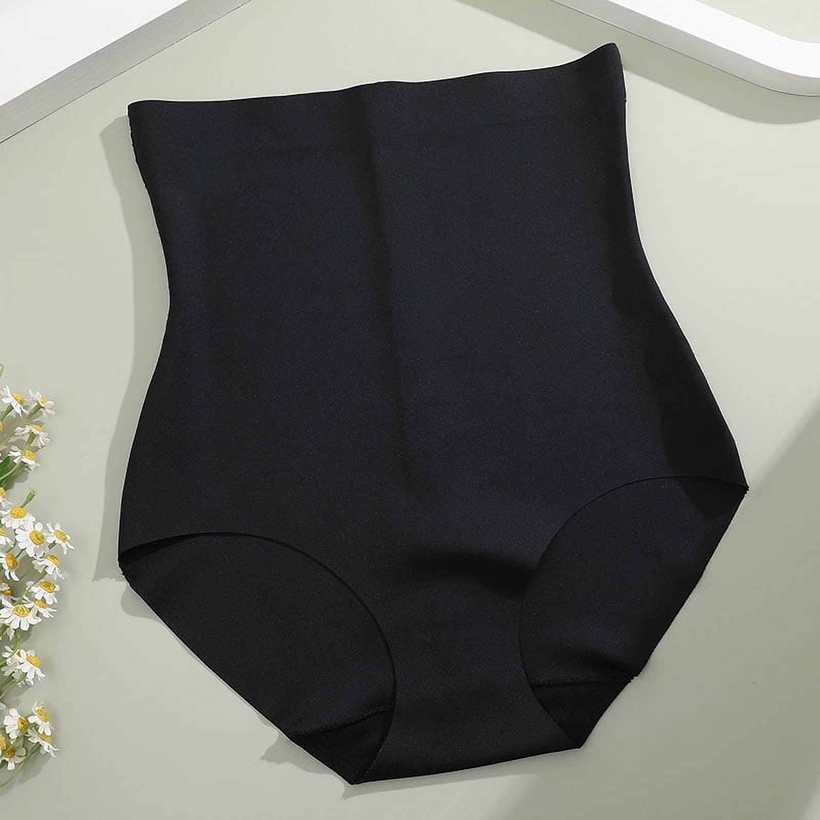 FINETOO 1Pc 2024 New High Waist Tight Belly Ice Silk Underwear for ...