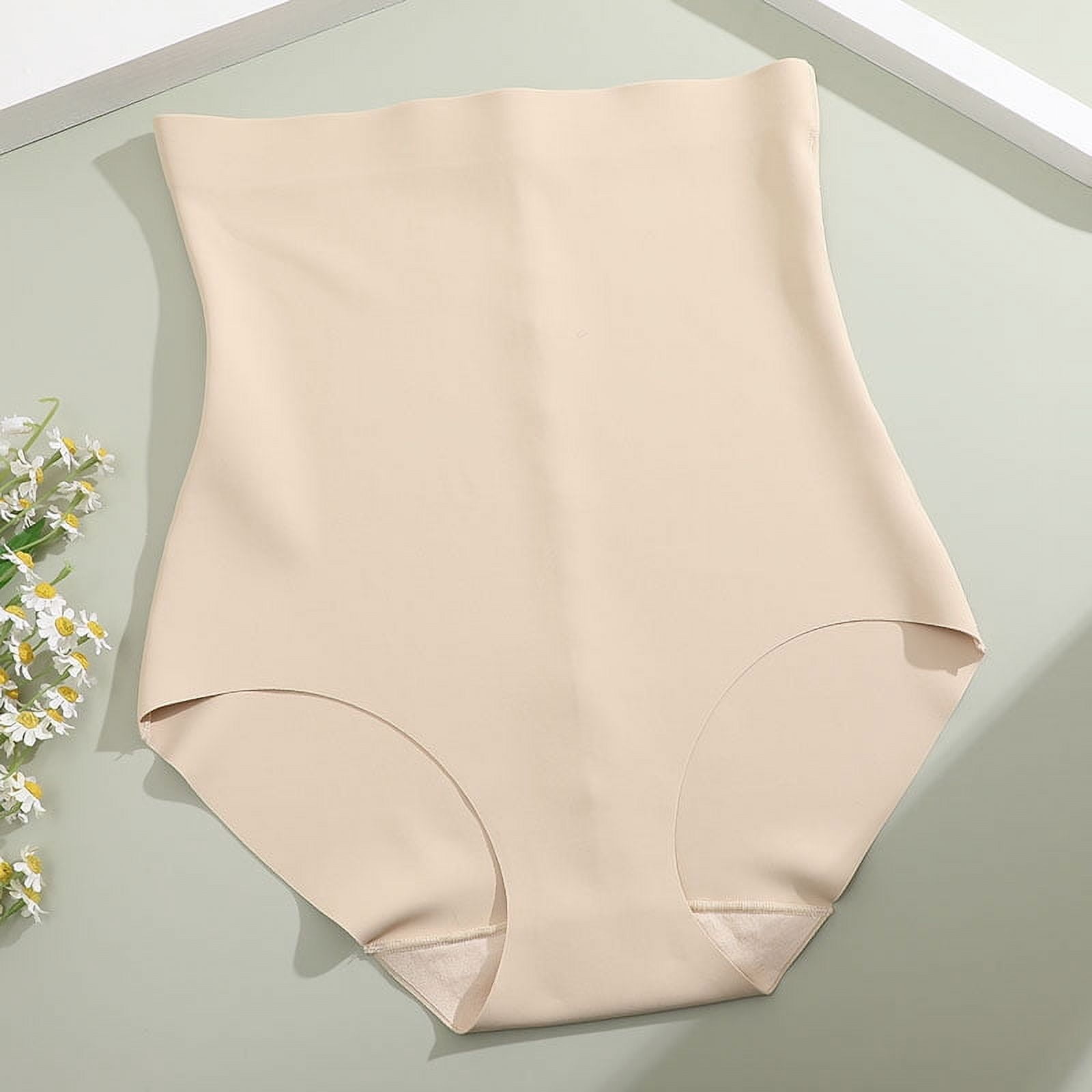 FINETOO 1Pc 2024 New High Waist Tight Belly Ice Silk Underwear for ...
