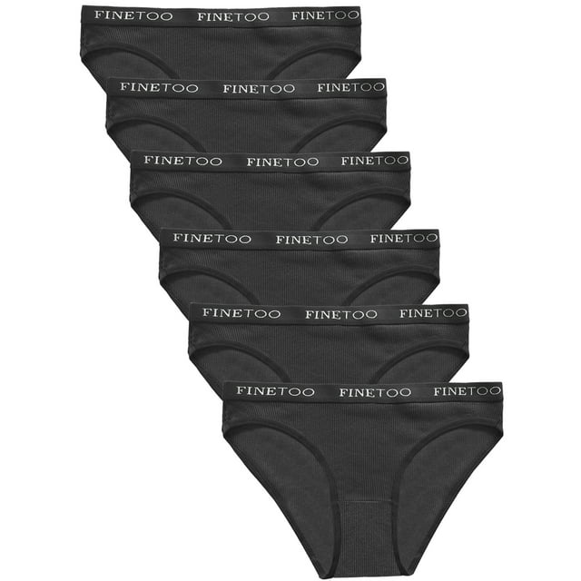 FINETOO Cotton Underwear For Women Cheeky Panties Low Rise Bikini ...