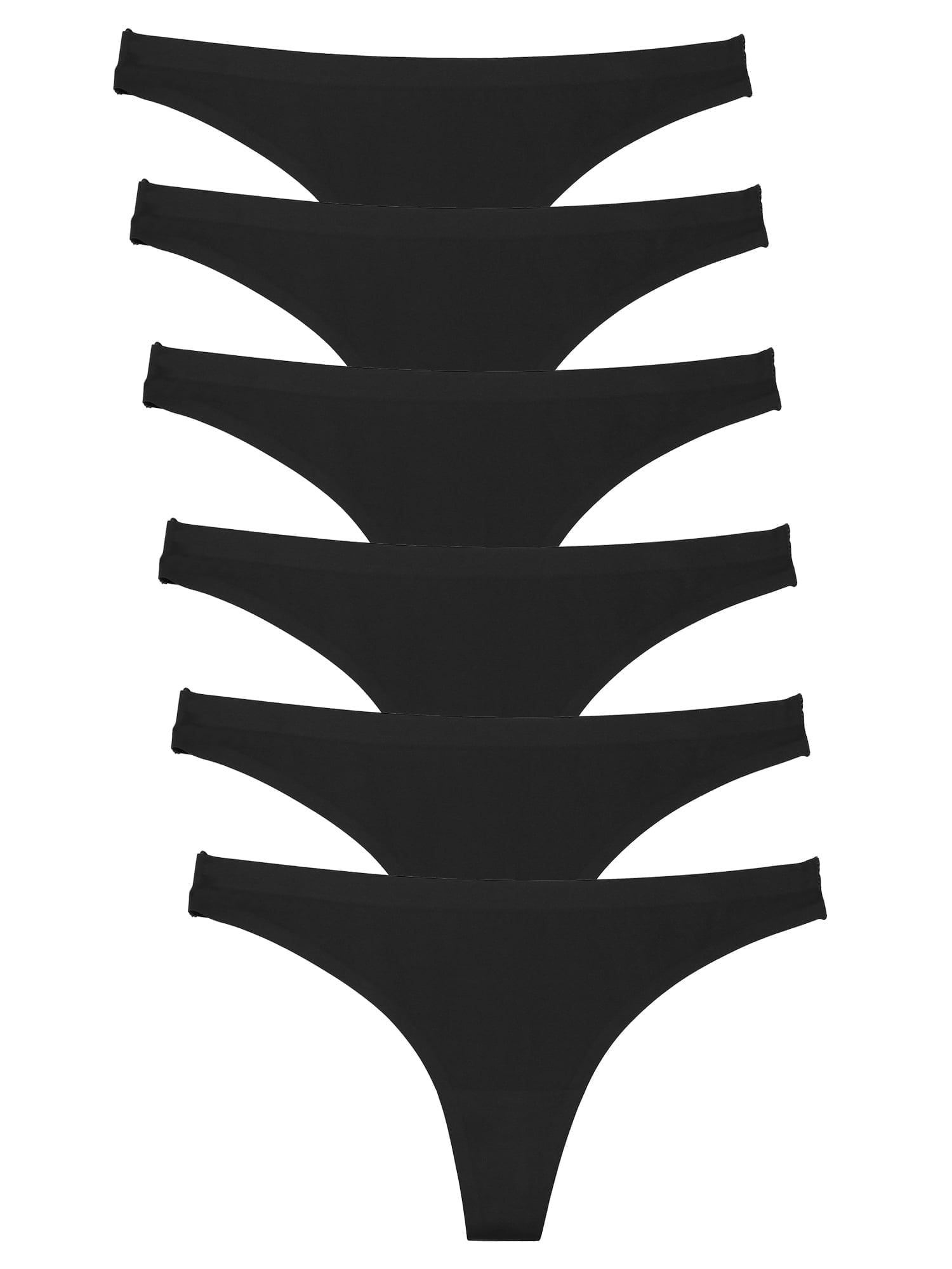 FINETOO Extra Stretchy Seamless Thongs for Women, Breathable Low Rise ...