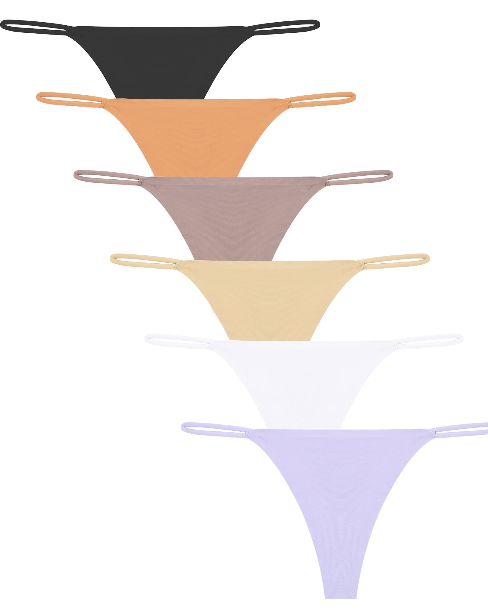 FINETOO Seamless Thong for Women No Show Ladies Thong Stretch ...