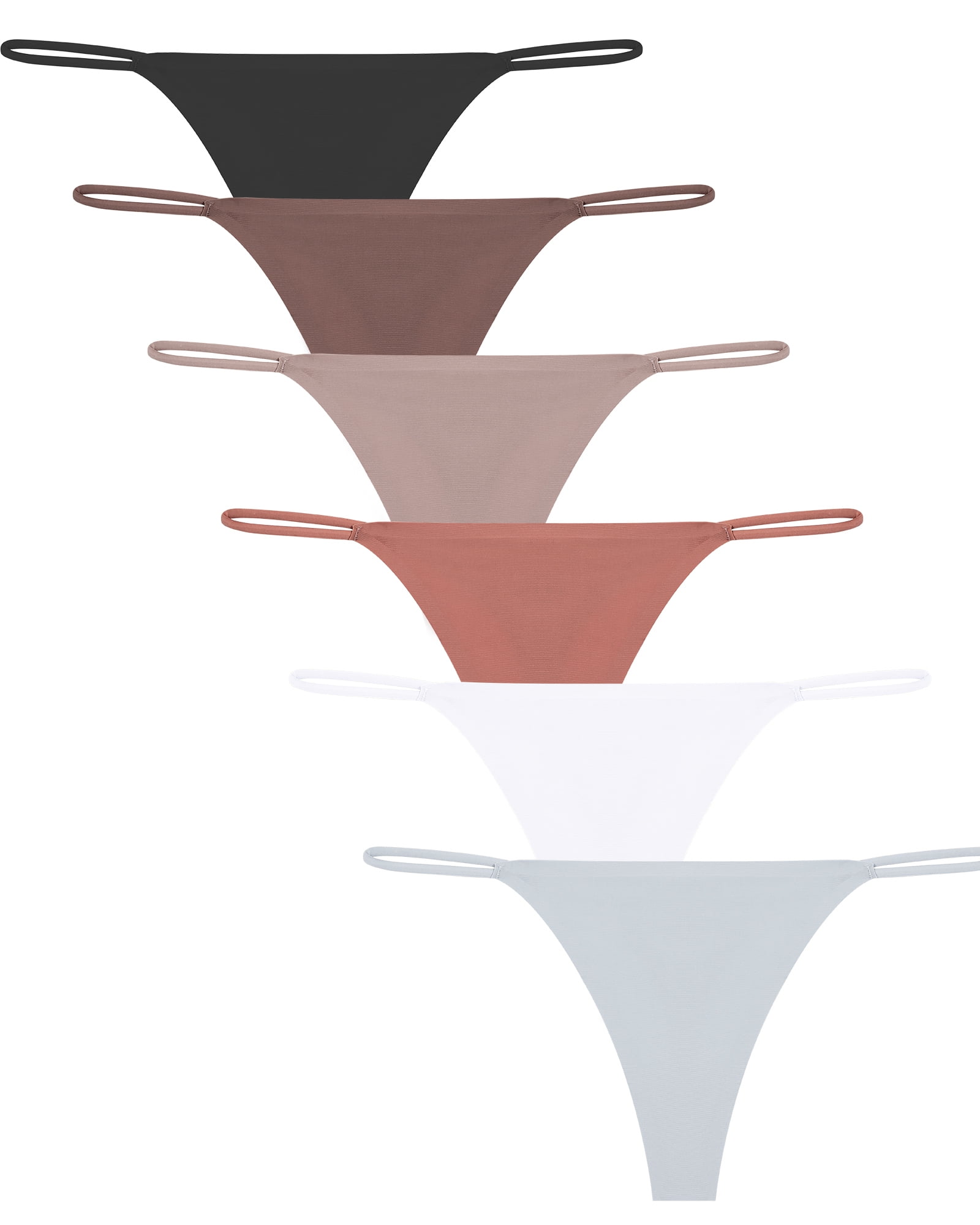 FINETOO Seamless Thong for Women No Show Ladies Thong Stretch ...