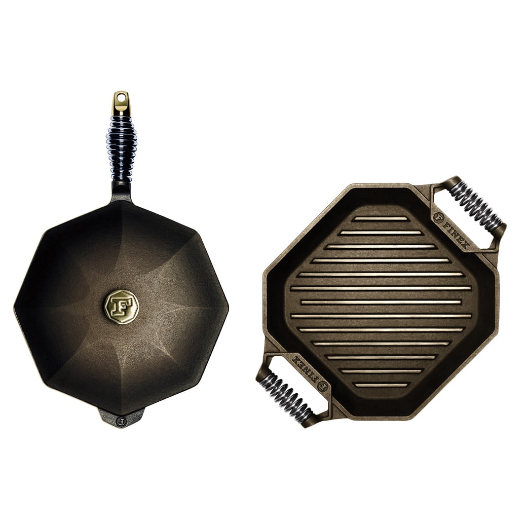FINEX Cast Iron 12" Grill (with lid) and Sear Set - Walmart.com
