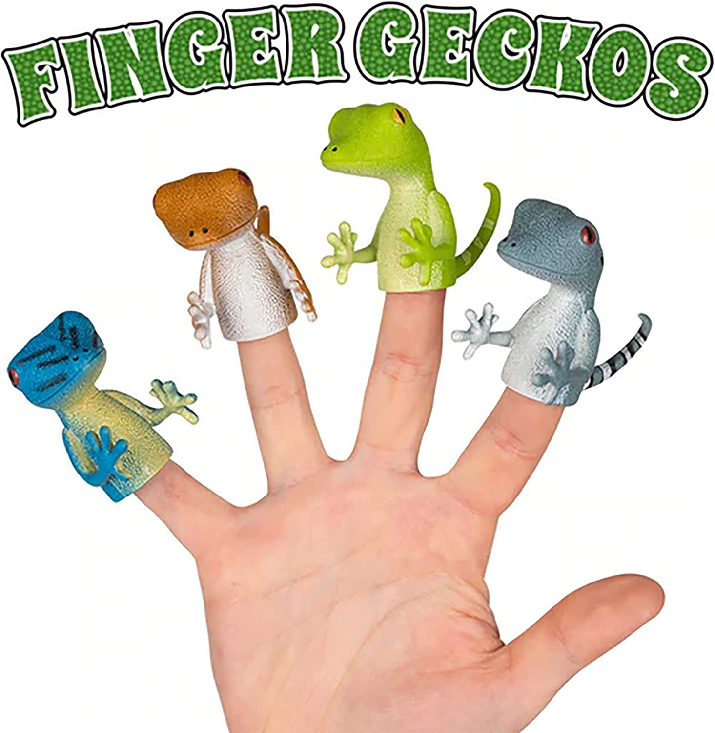 FINGER GECKOS 4 Piece Finger Puppet Set - Archie McPhee - Walmart.com
