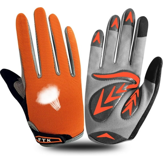 FINGER TEN Cycling Gloves Kids Boys Girls Youth Full Finger Pair Dirt ...