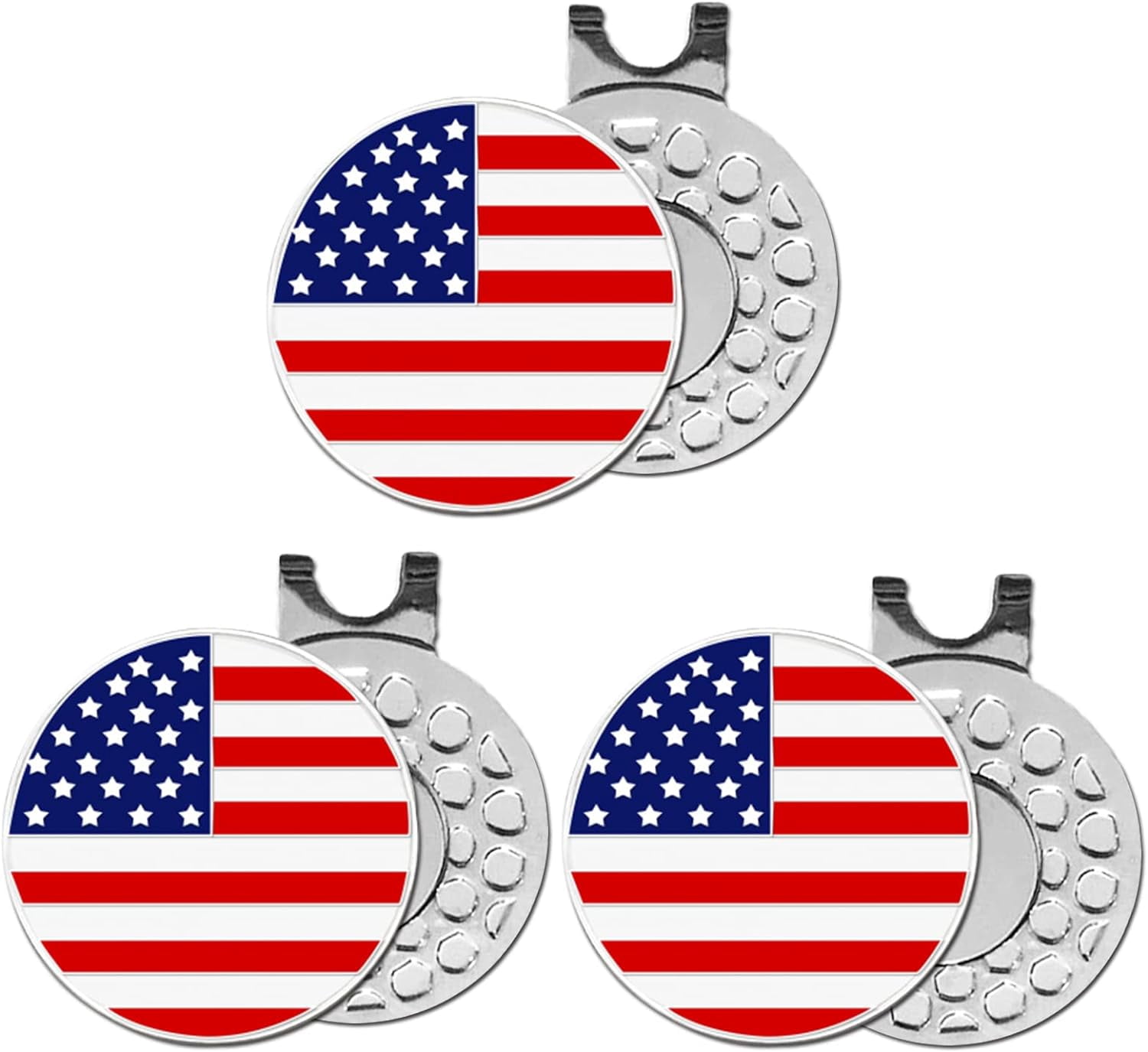 FINGER TEN Golf Ball Marker with Hat Clip Markers Assorted Patterns ...