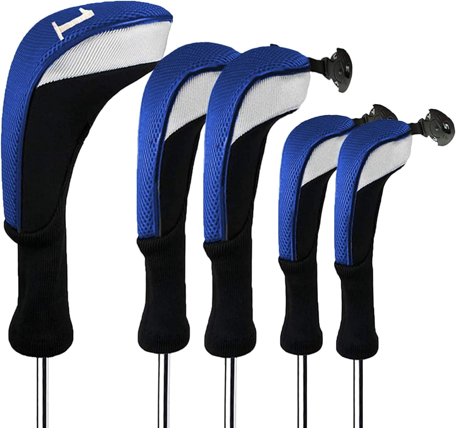 FINGER TEN Golf Club Head Covers Woods Driver Fairway Hybrid 3/4/5 Set ...