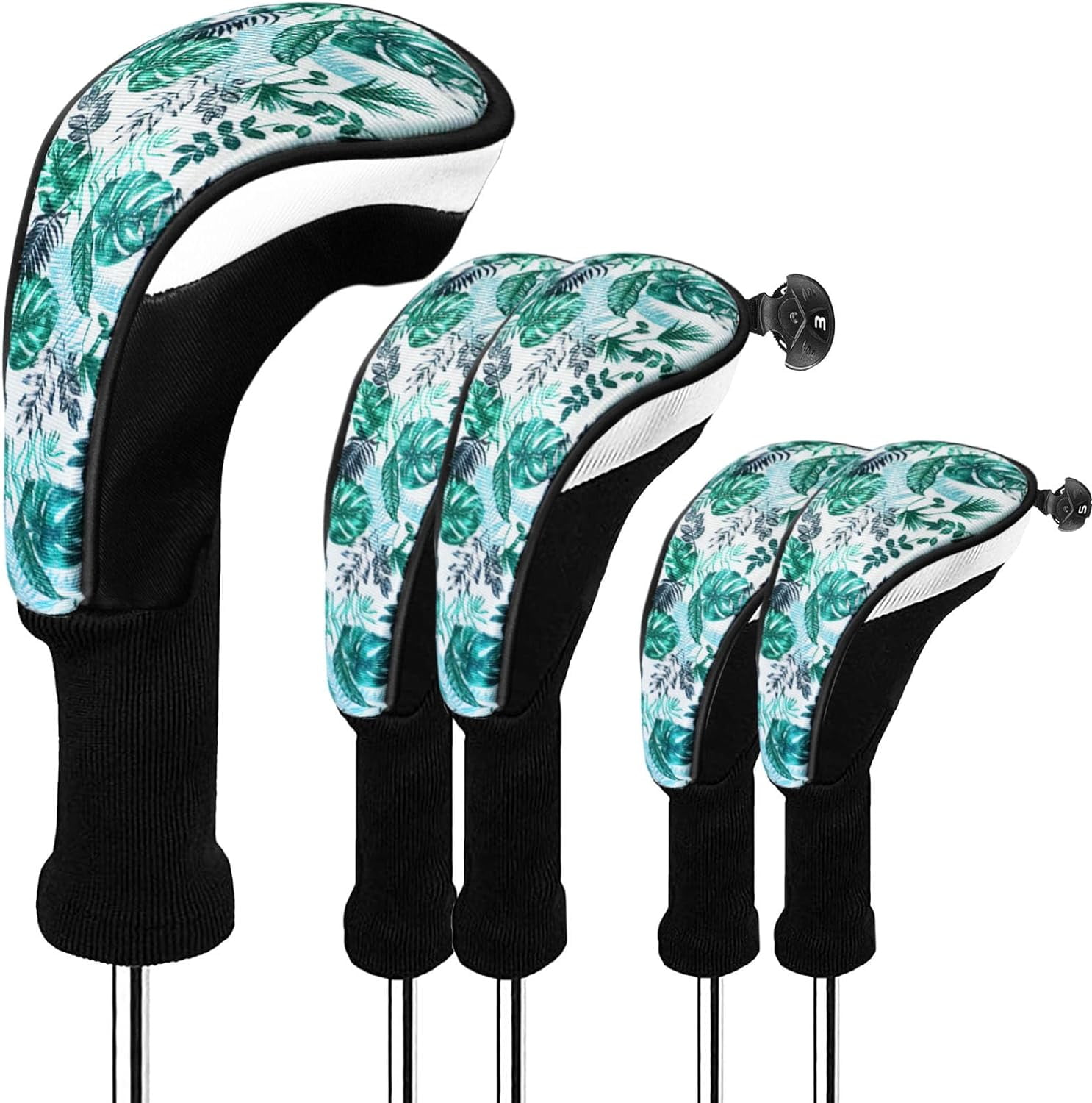 FINGER TEN Golf Club Head Covers Woods Driver Fairway Hybrid 3/4/5 Set ...