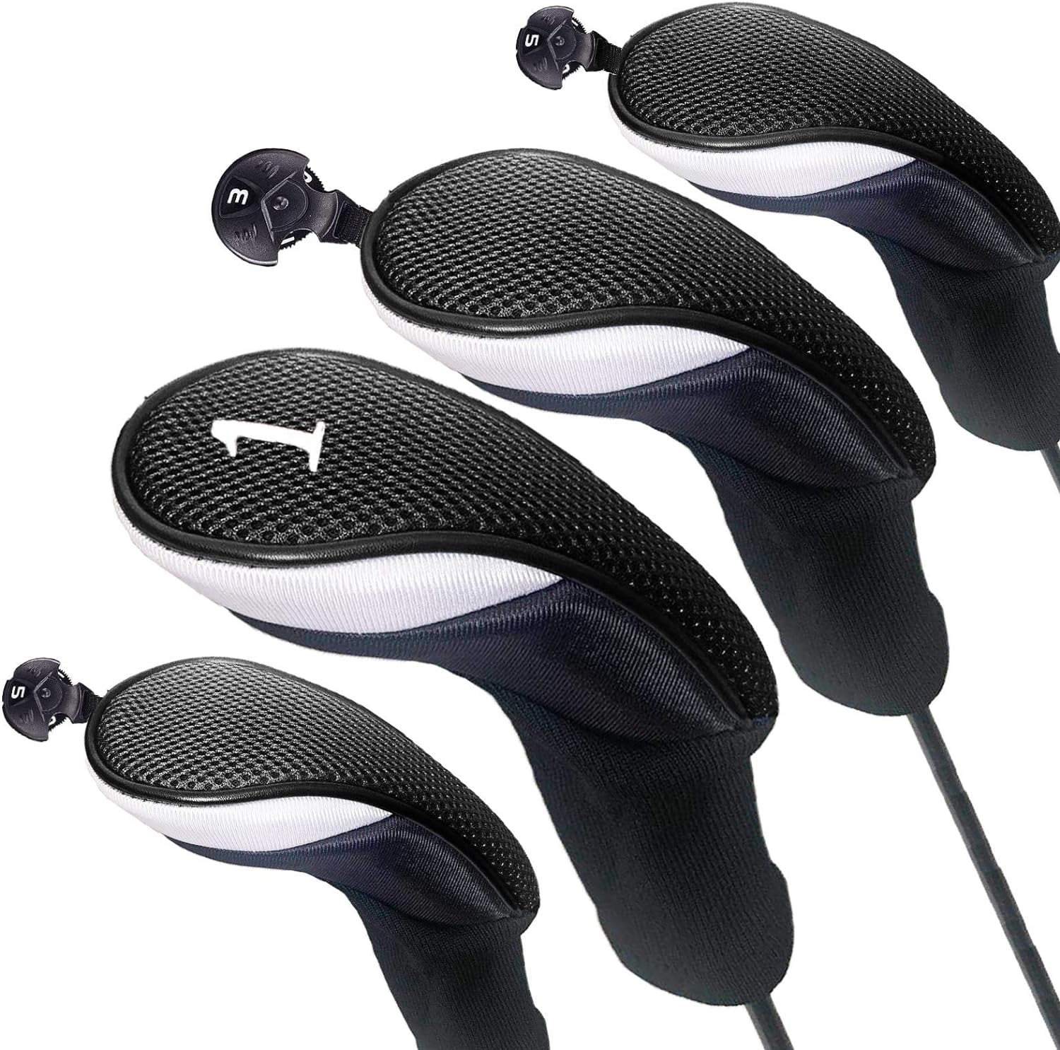 FINGER TEN Golf Club Head Covers Woods Driver Fairway Hybrid 3/4/5 Set ...