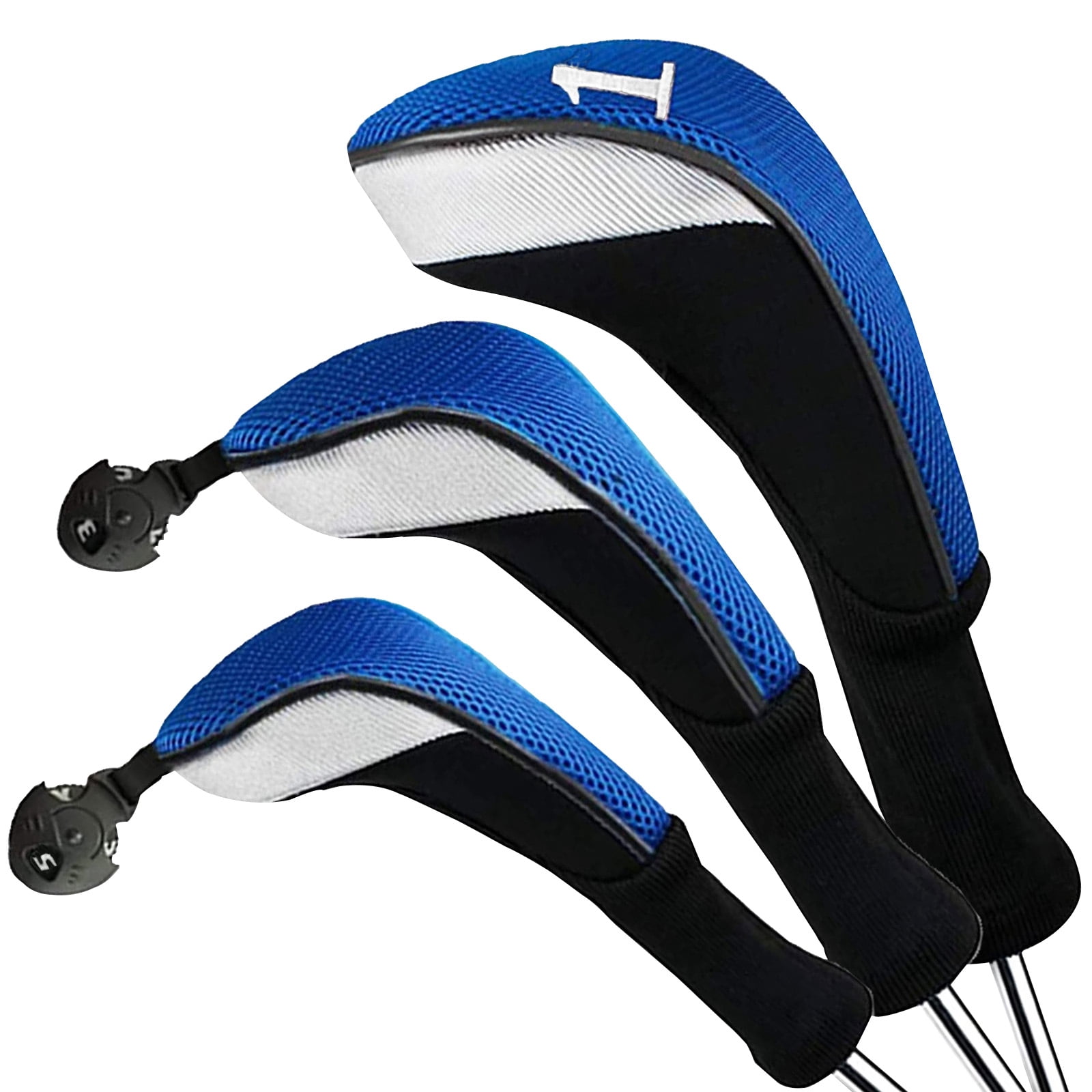 FINGER TEN Golf Club Head Covers Woods Driver Fairway Hybrid 3 Set ...