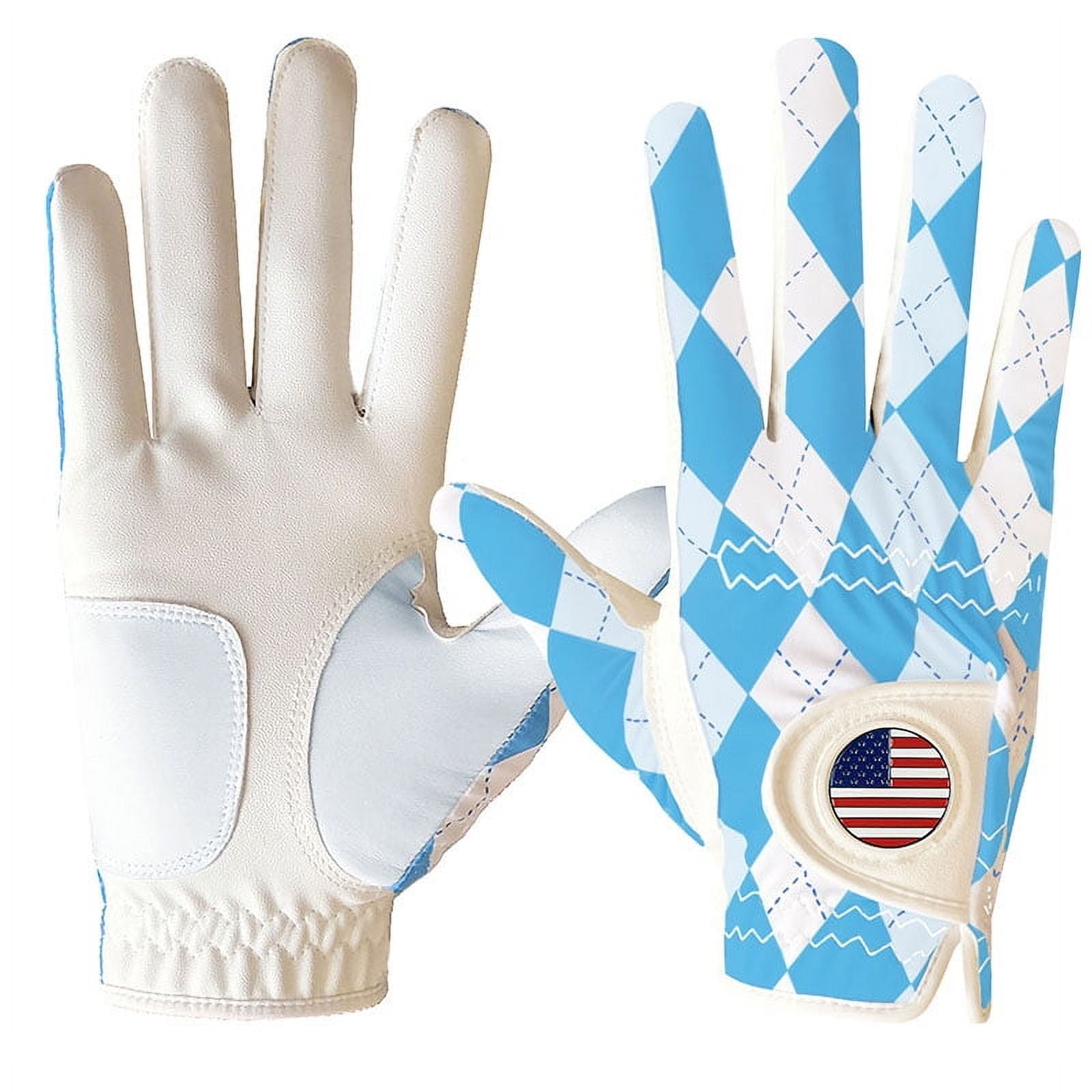 FINGER TEN Golf Gloves Men Left Hand Right with Ball Marker USA Flag ...