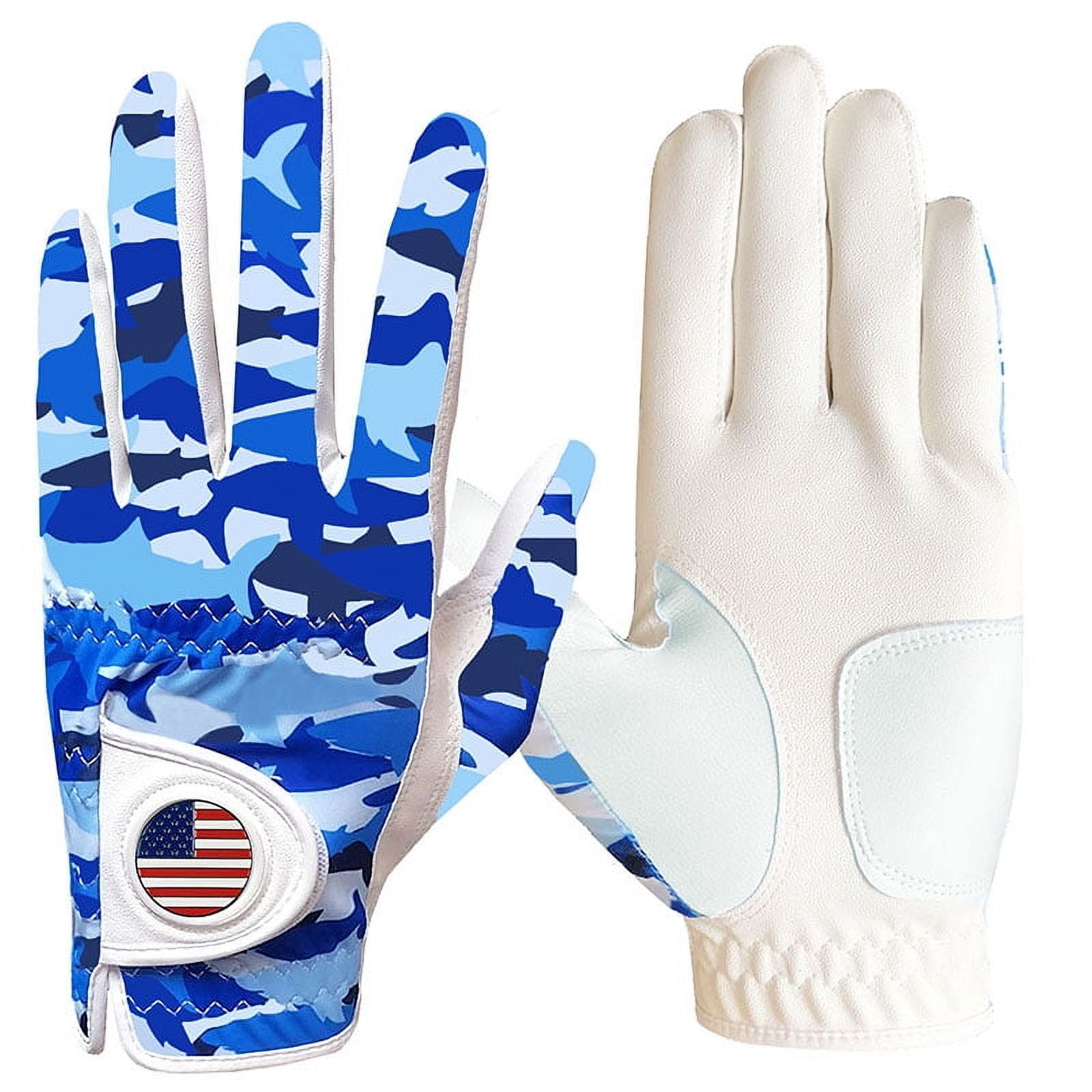 FINGER TEN Golf Gloves Men Left Hand Right with Ball Marker USA Flag ...