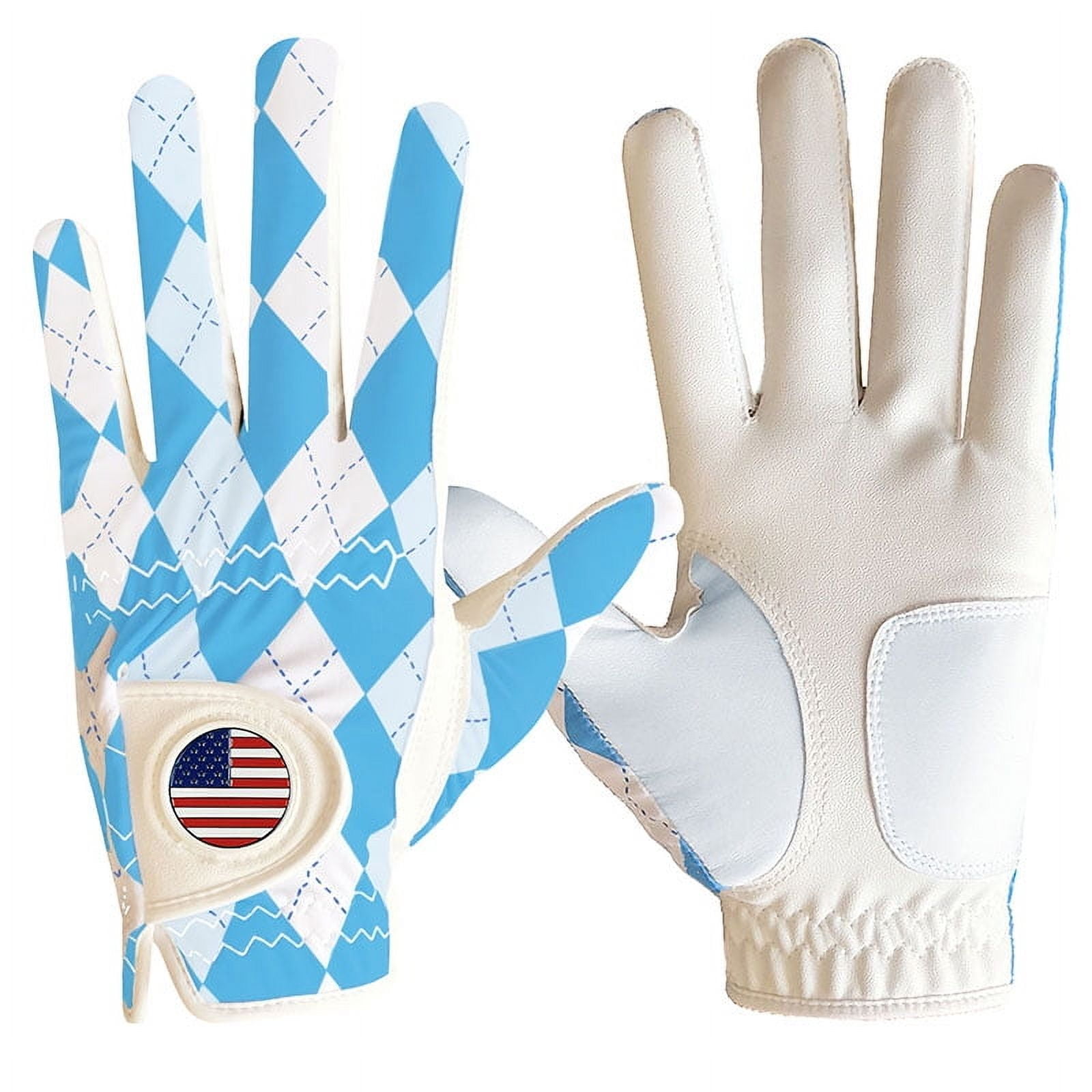 FINGER TEN Golf Gloves Men Left Hand Right with Ball Marker USA Flag ...