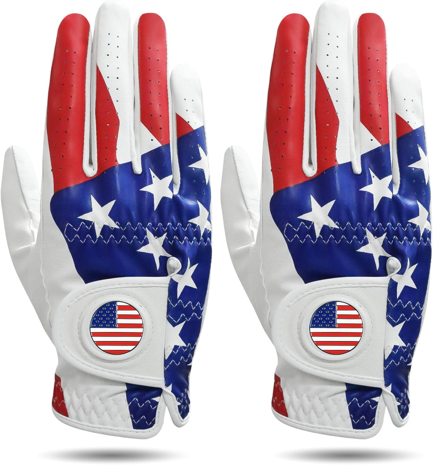 FINGER TEN Golf Gloves Men Right Handed Golfer 2 Pack Left Hand with ...