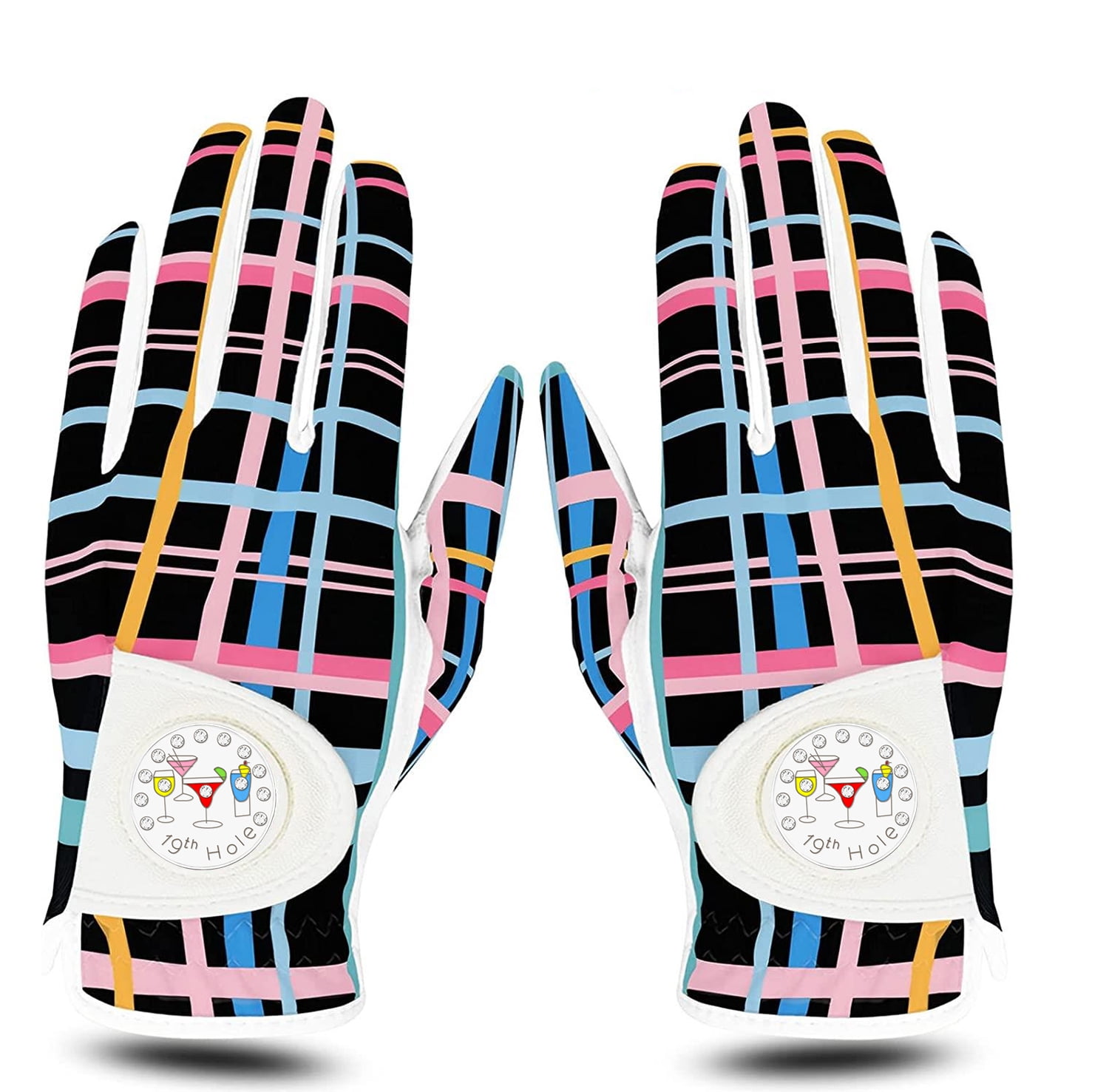 FINGER TEN Golf Gloves Women Left Right Hand Leather with Bling Ball ...