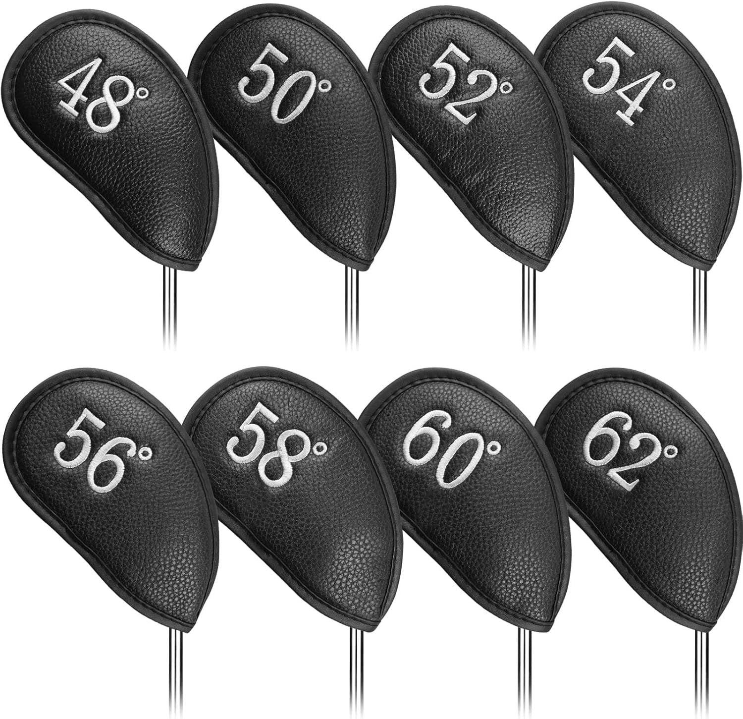 FINGER TEN Golf Iron Head Covers Value 8 Piece Set, Synthetic Leather ...