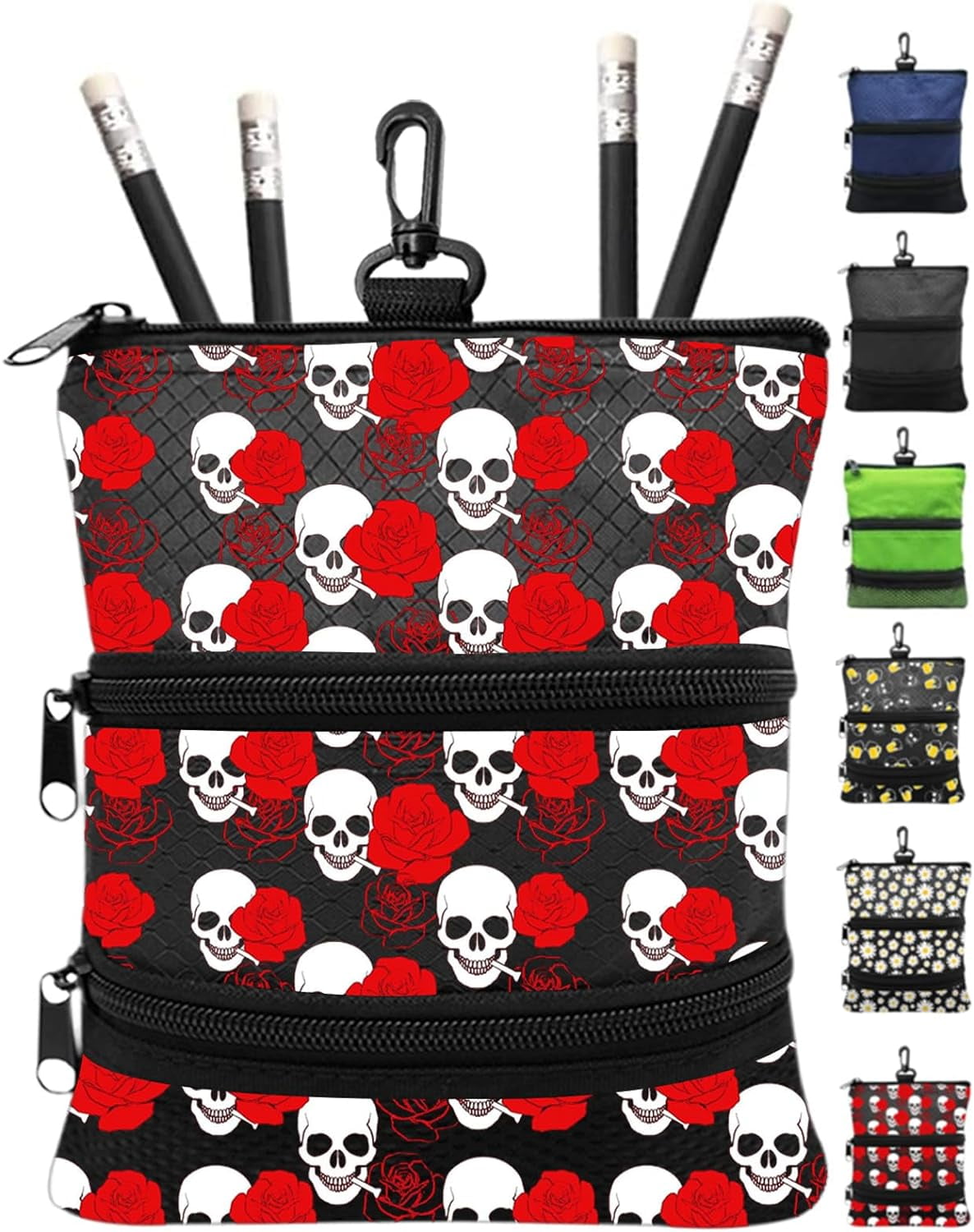 FINGER TEN Golf Pouch Bag for Valuables Tee Color with 4 Golf Pencil ...