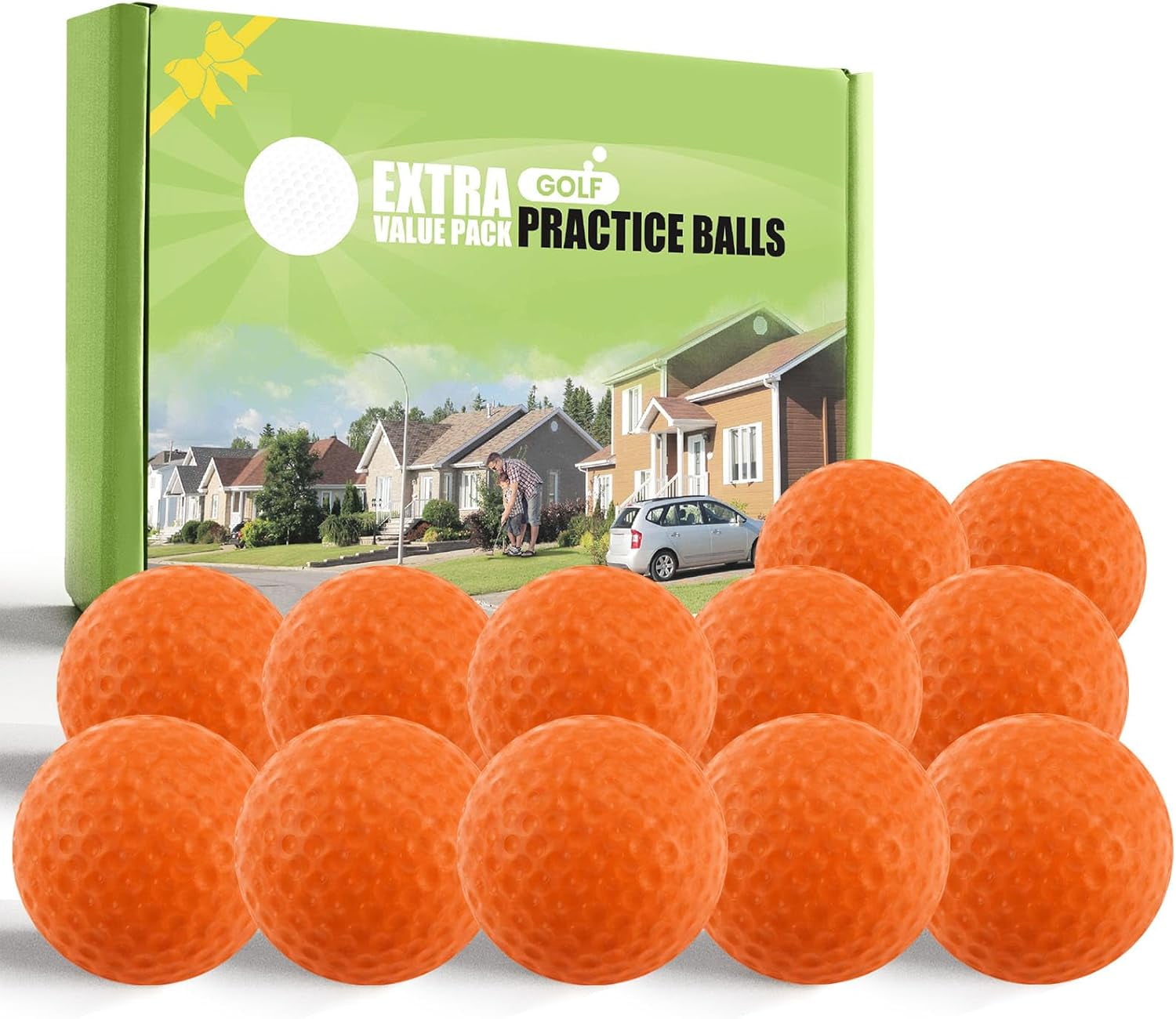 FINGER TEN Golf Practice Balls More Weight Real Ball Travel Value 12/24 ...