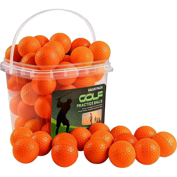 FINGER TEN Golf Practice Balls with Bucket Value 50 Pack, Soft Foam ...